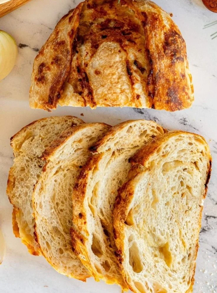 Caramelized Onion and Gouda Sourdough Bread